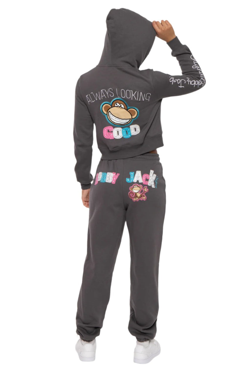 Bobby Jack Zip Up Hoodie & Pants Set - Looking Good - grey – Bobby Jack ...