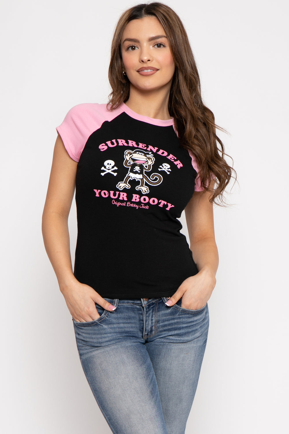 Surrender - Bobby Jack Raglan Top - Black – Bobby Jack Brand